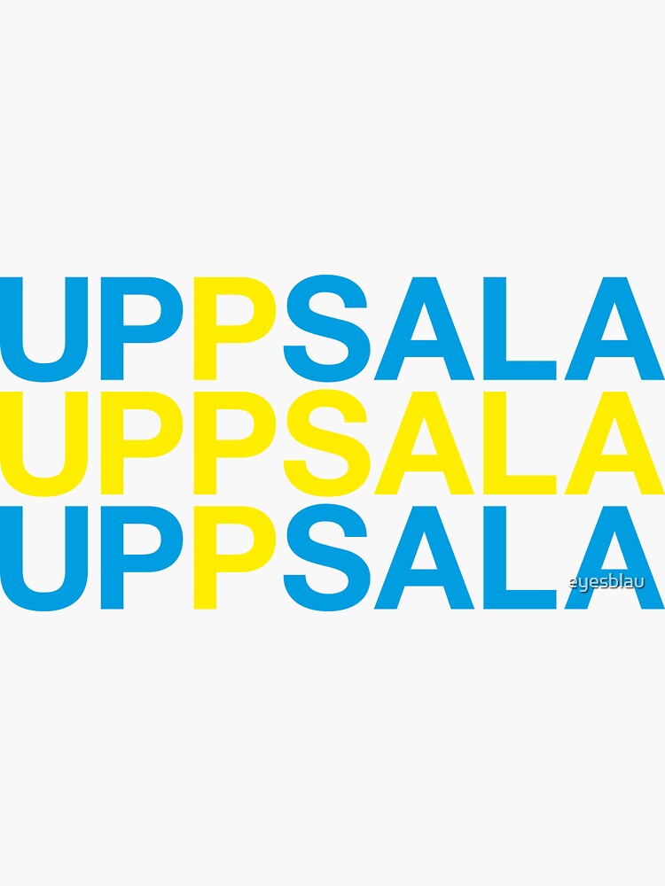 "UPPSALA Swedish Flag" Sticker for Sale by eyesblau | Redbubble