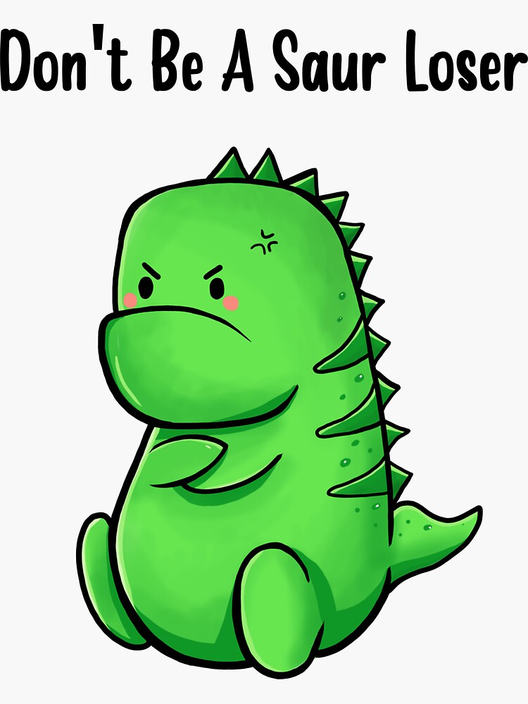 "Grumpy dinosaur" Sticker for Sale by ShanelleKan | Redbubble