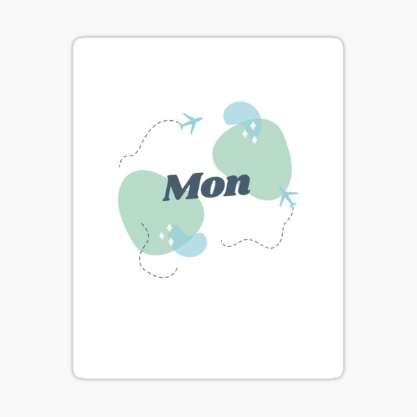"Mon" Sticker for Sale by Mon-lab | Redbubble