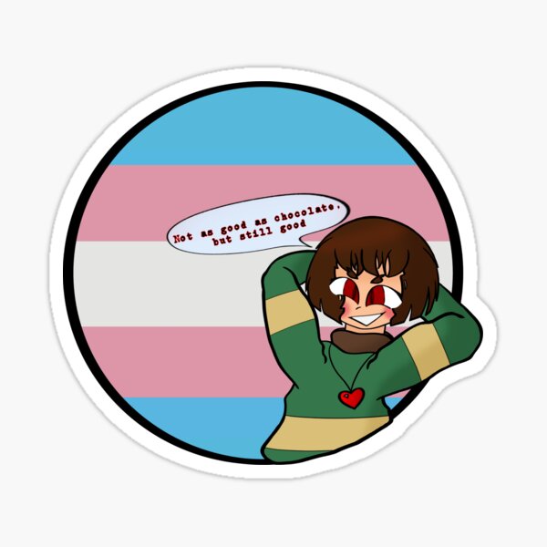 "Chara Transgender Pride" Sticker by PeppermintGhost | Redbubble