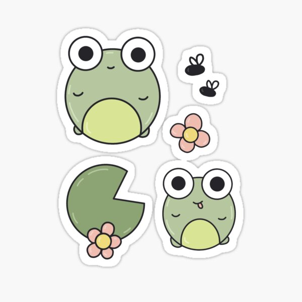 "Cute Frog Doodle" Sticker for Sale by critterscreates | Redbubble