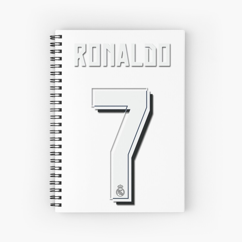 Cuaderno de espiral «CR7, Cristiano Ronaldo, Cristiano, Ronaldo, oro, portugal, 7, número ...