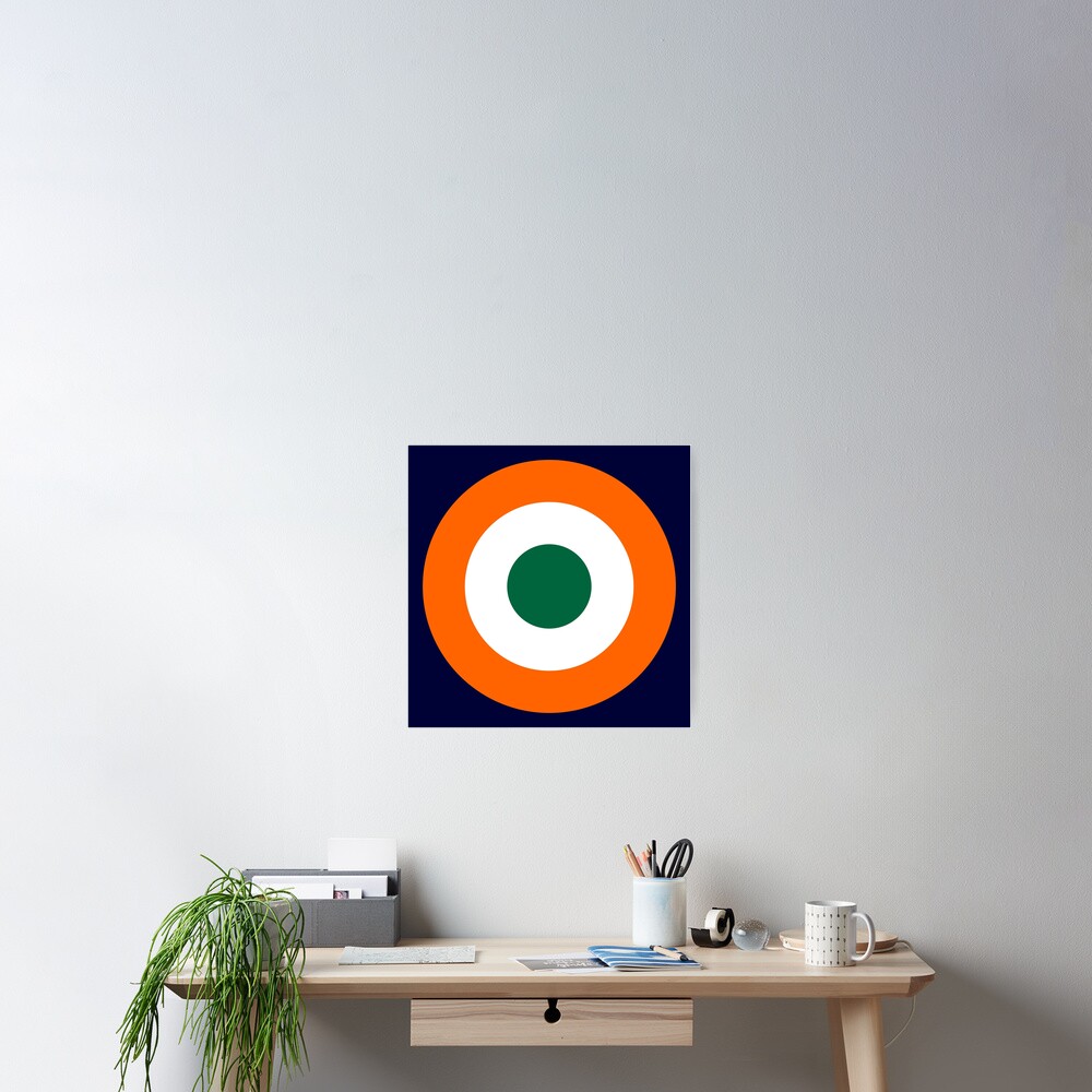 "INDIA AIR FORCE ROUNDEL IAF" Poster for Sale by enigmaticone | Redbubble