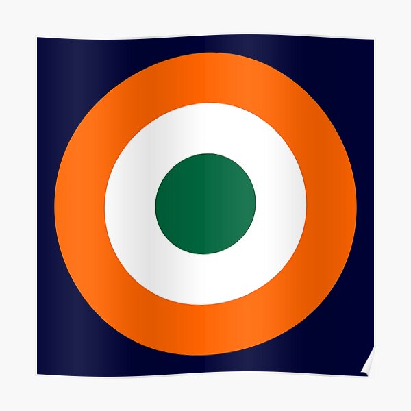 "INDIA AIR FORCE ROUNDEL IAF" Poster for Sale by enigmaticone | Redbubble