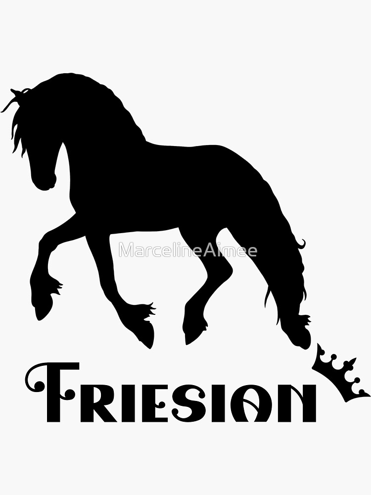 "Friesian" Sticker by MarcelineAimee | Redbubble