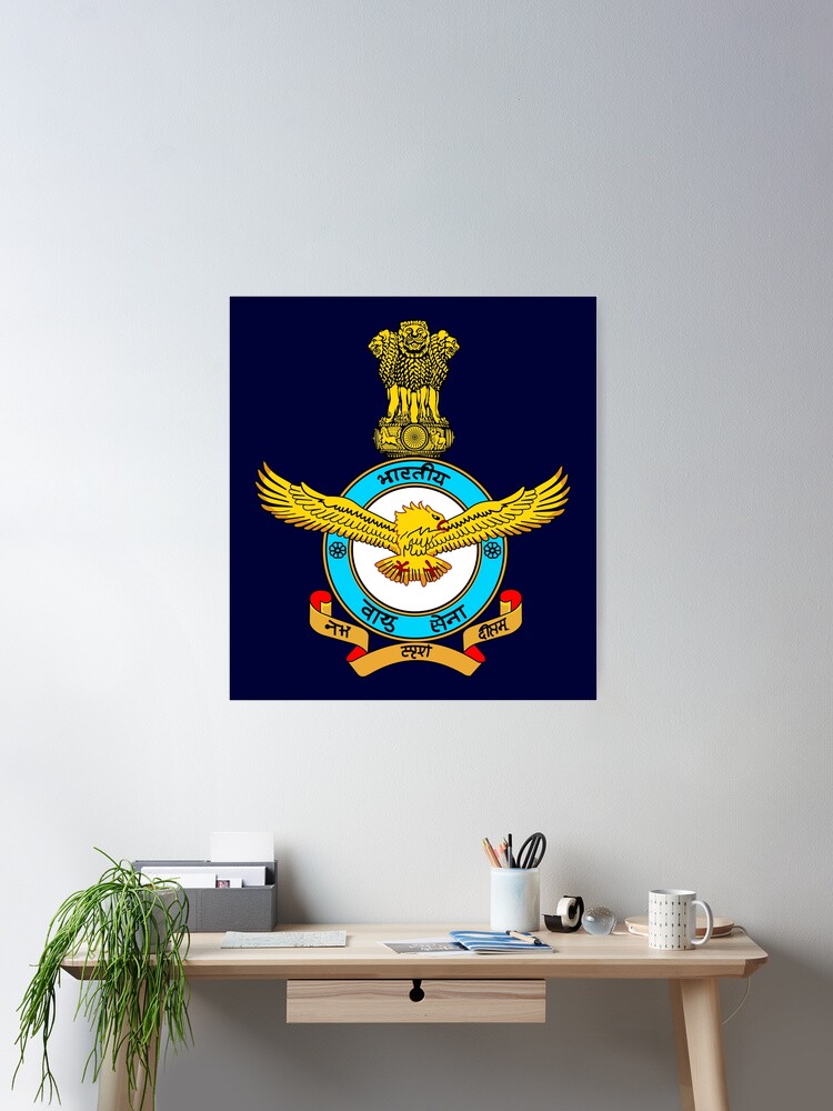 "INDIA AIR FORCE IAF BADGE" Poster for Sale by enigmaticone | Redbubble