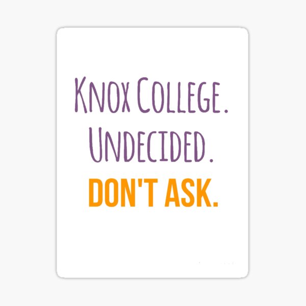"Knox College" Sticker for Sale by machasgear | Redbubble