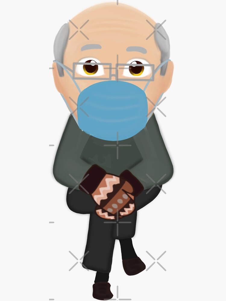 "Bernie Cartoon" Sticker for Sale by Amandabeau01 | Redbubble
