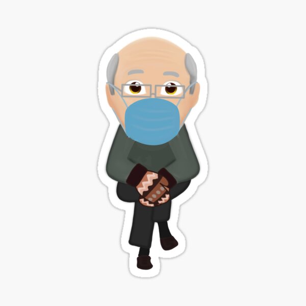 "Bernie Cartoon" Sticker for Sale by Amandabeau01 | Redbubble