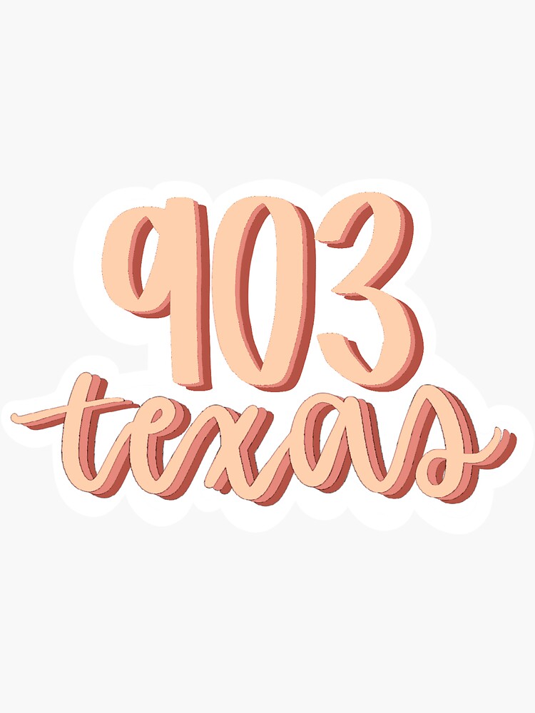 "903 Texas" Sticker by marywhite- | Redbubble