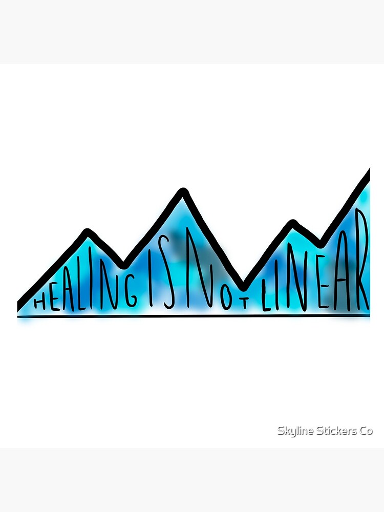 "Healing Is Not Linear Aesthetic Sticker" Poster by SkylineSticker ...