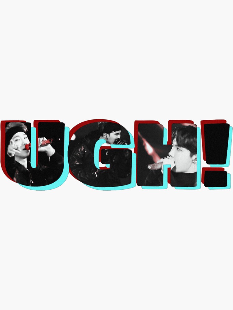 "Ugh! - BTS Logo (Fanart)" Sticker for Sale by RandomFandomK | Redbubble