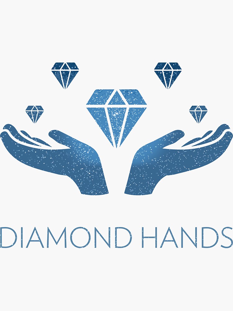"DIAMOND HANDS GME WSB" Sticker for Sale by tiantanman | Redbubble