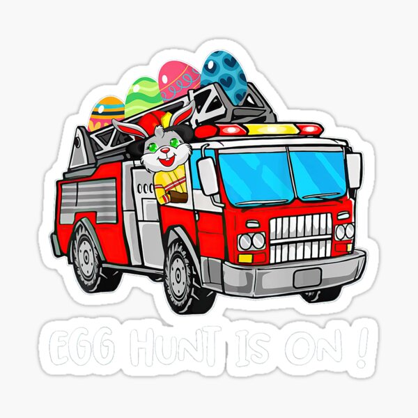 "Firefighter Truck Easter Day Egg Hunt Is On Gift Kids Easter Gift ...