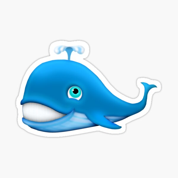 "Happy Whale Sticker" Sticker for Sale by CalicoCaffeine | Redbubble