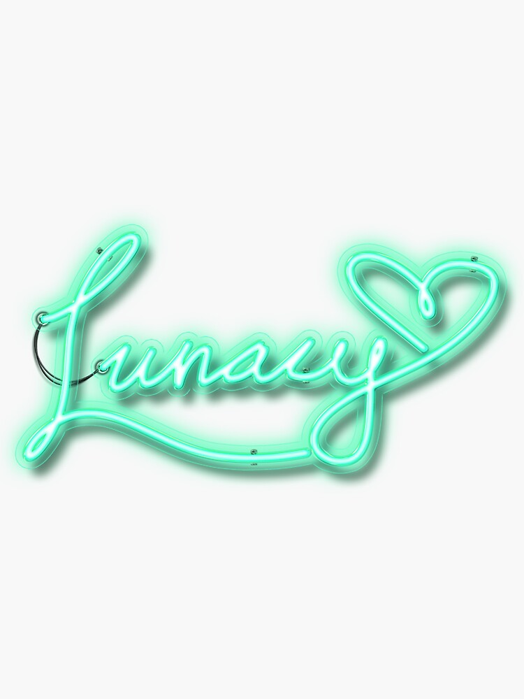 Pegatina «Logotipo de Neon Green Lunacy» de lunacymusic | Redbubble