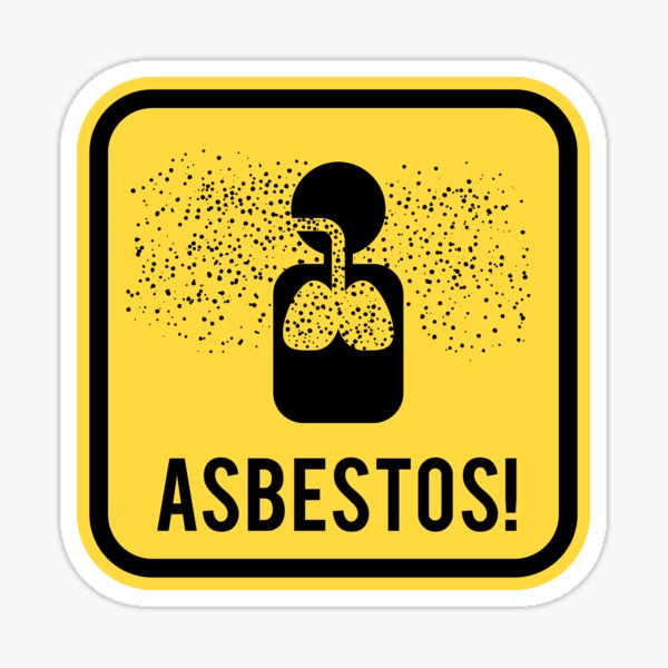 "Warning sign - Asbestos" Sticker by Smaragdas | Redbubble