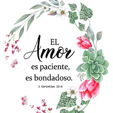 Lámina rígida for Sale con la obra «El Amor es paciente, es bondadoso ...