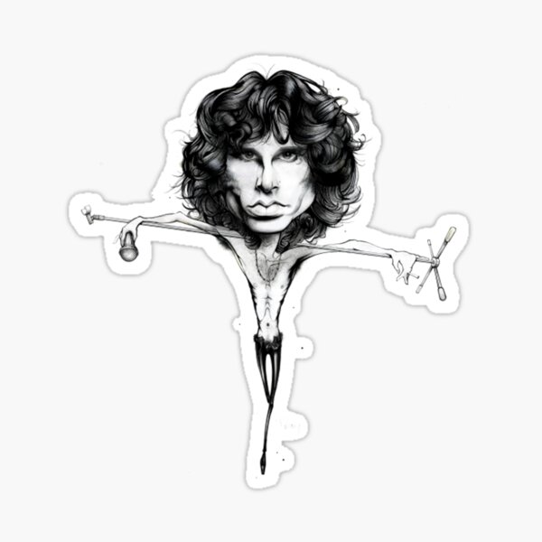 "Jim Morrisson jim morrison" Sticker by FireFlyTee | Redbubble