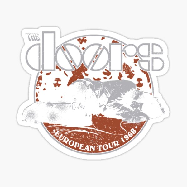 "The Doors Band the doors tour 1968" Sticker for Sale by FireFlyTee ...