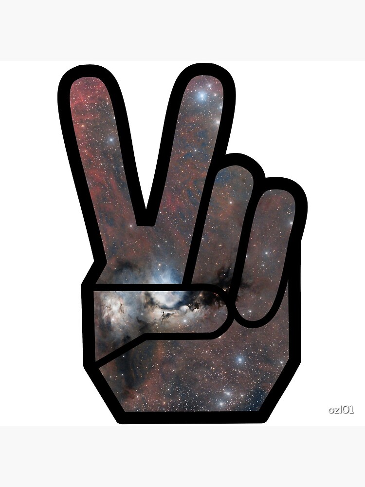 "Peace Out Hand Sign Nebula" Poster for Sale by ozl01 | Redbubble
