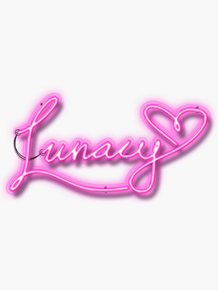 "Pink Neon Lunacy Logo" Sticker for Sale by lunacymusic | Redbubble