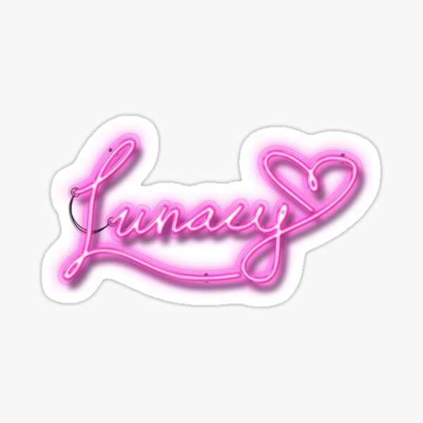 "Pink Neon Lunacy Logo" Sticker for Sale by lunacymusic | Redbubble