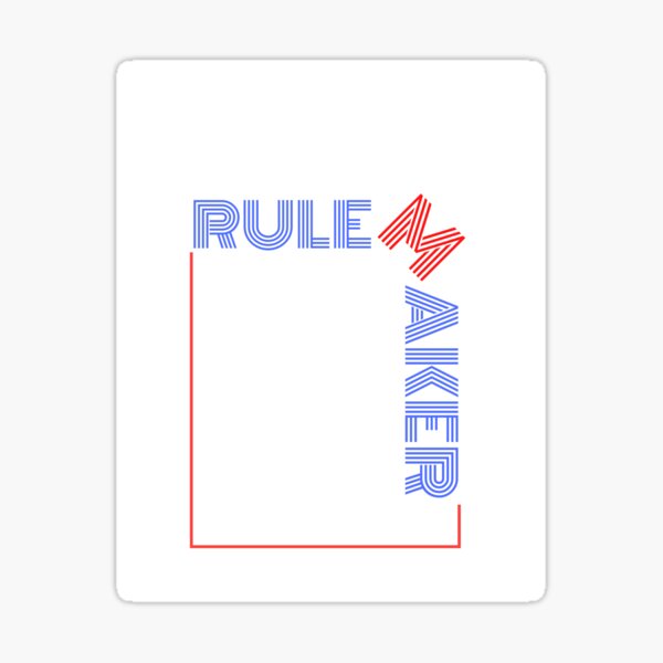 "Rulemaker (blanc)" Sticker for Sale by Rulemaker | Redbubble