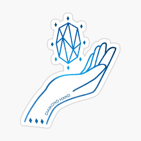"Diamond Hand v3 GME WSB" Sticker for Sale by tiantanman | Redbubble
