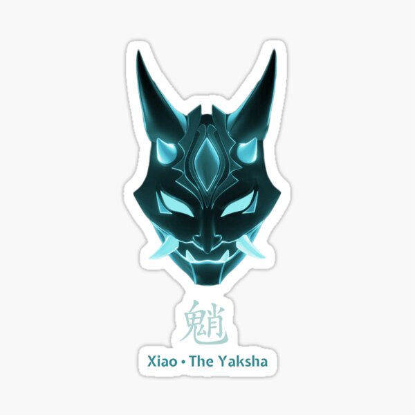 "Xiao The Yaksha Devil Mask Design" Sticker by lifexartxdesign | Redbubble