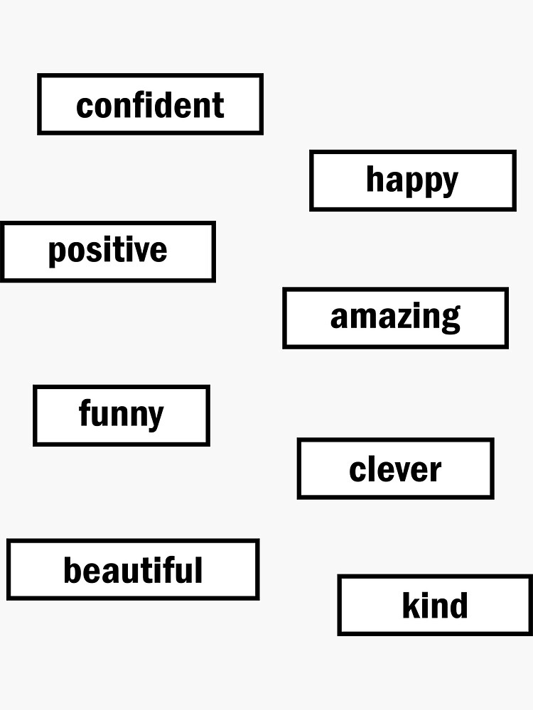 "Happy Adjective Bundle" Sticker by adjectived | Redbubble