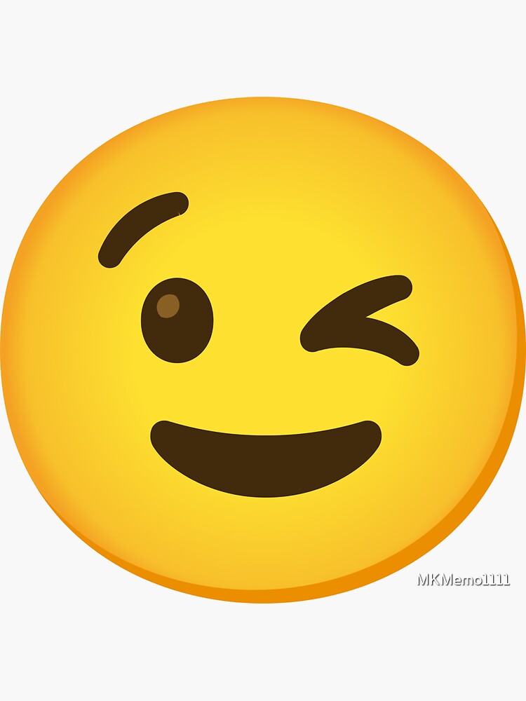 "Emoji Winking Winky Face Gift for Emoji Lovers" Sticker for Sale by ...