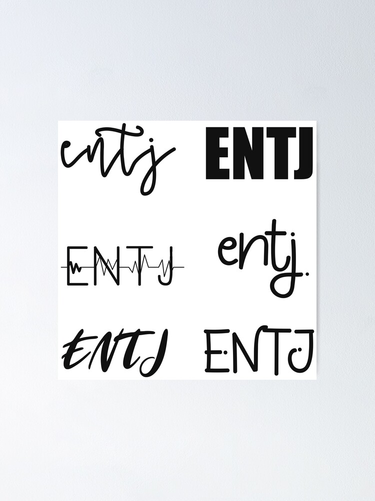 "ENTJ mbti" Poster for Sale by artsomenautte | Redbubble