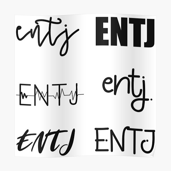"ENTJ mbti" Poster for Sale by artsomenautte | Redbubble