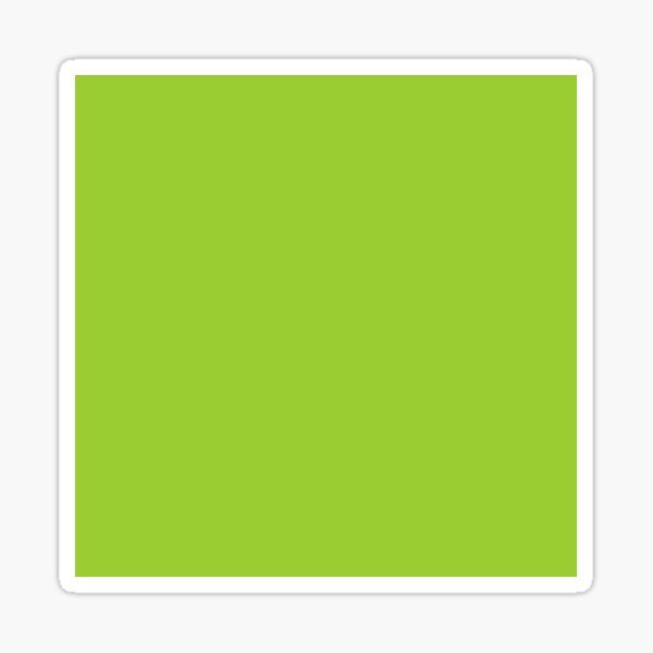 "yellow green - Solid color" Sticker for Sale by BetterDreams | Redbubble
