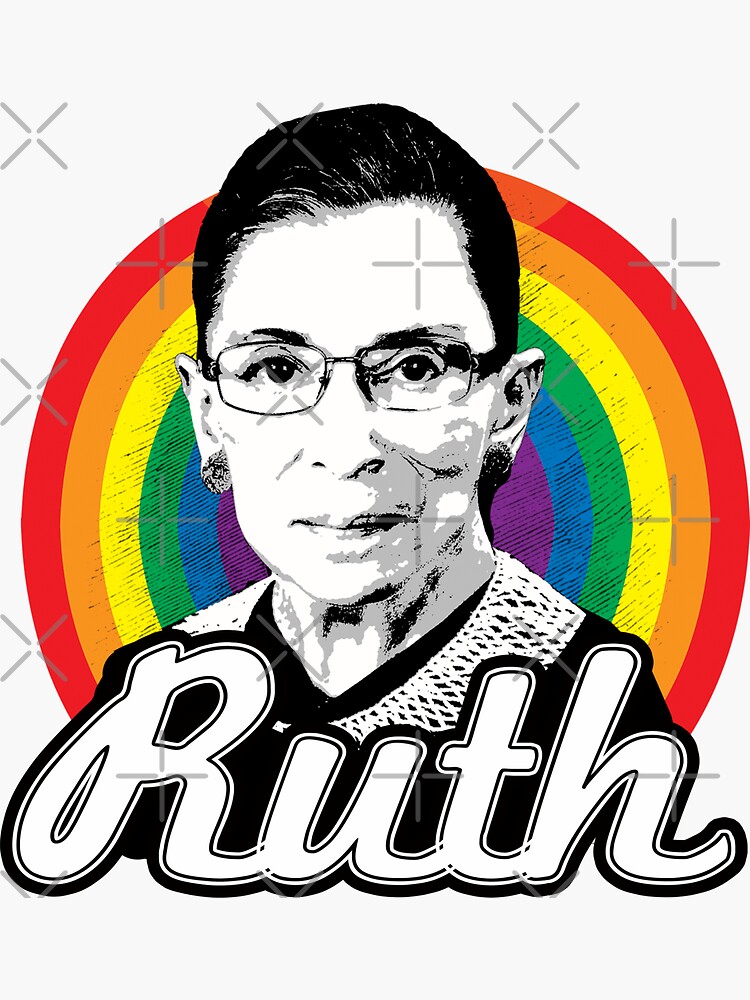 "Rainbow Ruth" Sticker for Sale by popdesigner | Redbubble
