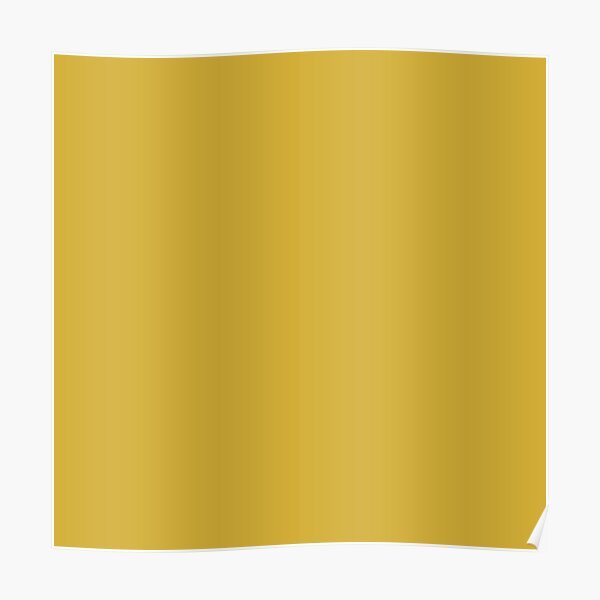"metallic gold - Solid color" Poster by BetterDreams | Redbubble