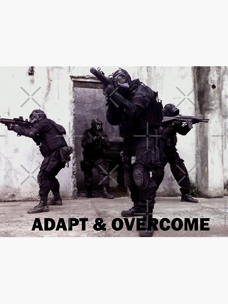 "ADAPT AND OVERCOME" Sticker for Sale by JasonTrivettart | Redbubble