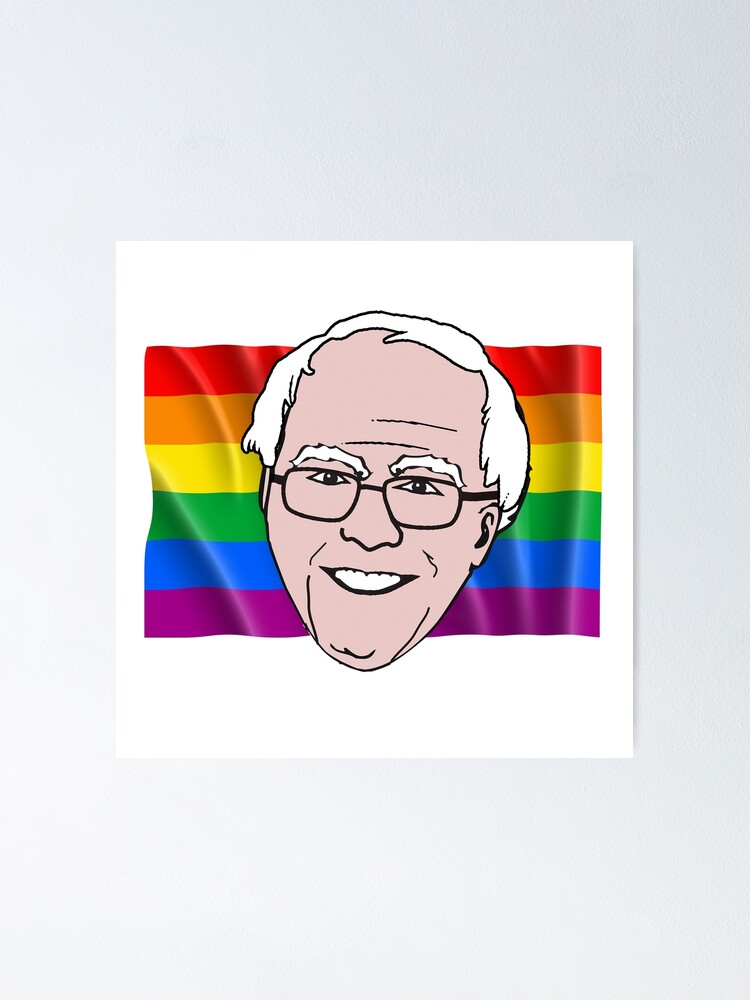 "Bernie Pride Flag" Poster by popdesigner | Redbubble
