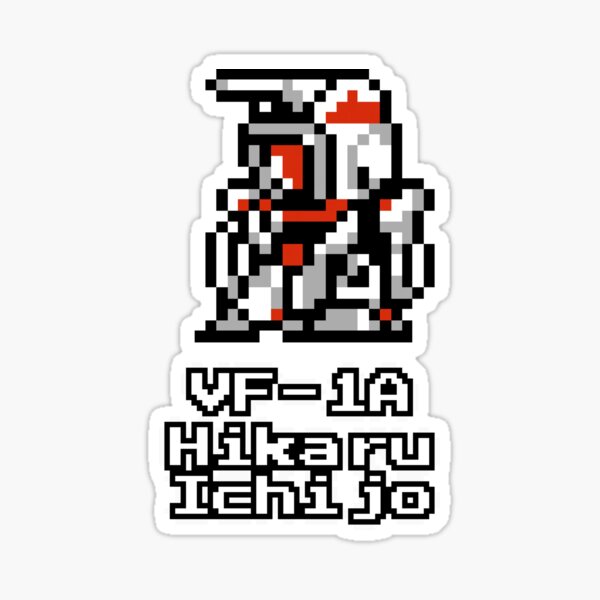 "8bit SD VF-1A Hikaru" Sticker for Sale by aspleniastudioz | Redbubble