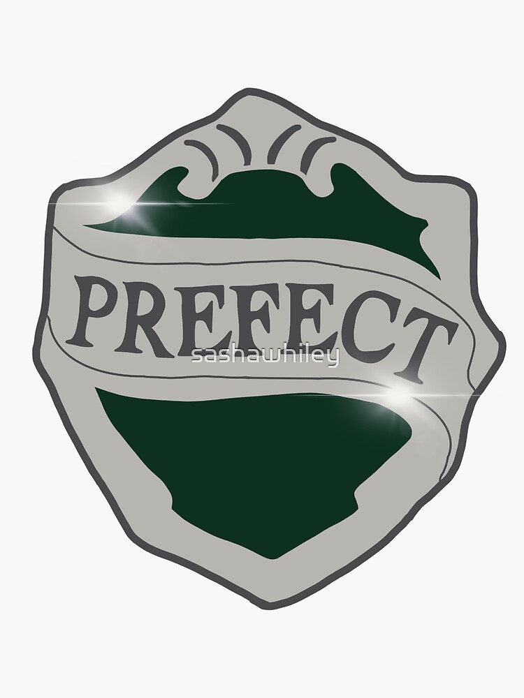 "Green prefect badge drawing " Sticker for Sale by sashawhiley | Redbubble