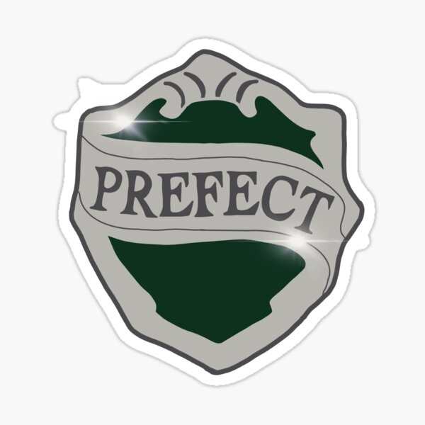 "Green prefect badge drawing " Sticker for Sale by sashawhiley | Redbubble