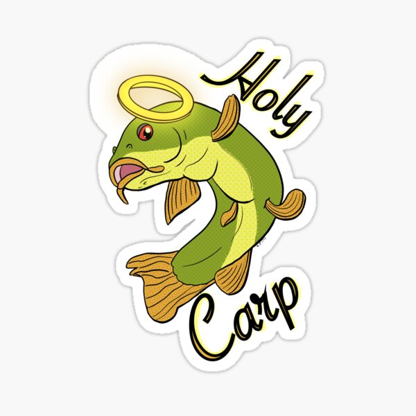 "Holy Carp!" Sticker for Sale by Fennic | Redbubble