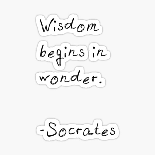 Wisdom Begins In The Wonder Die Cut Sticker Positivity On The Go ...