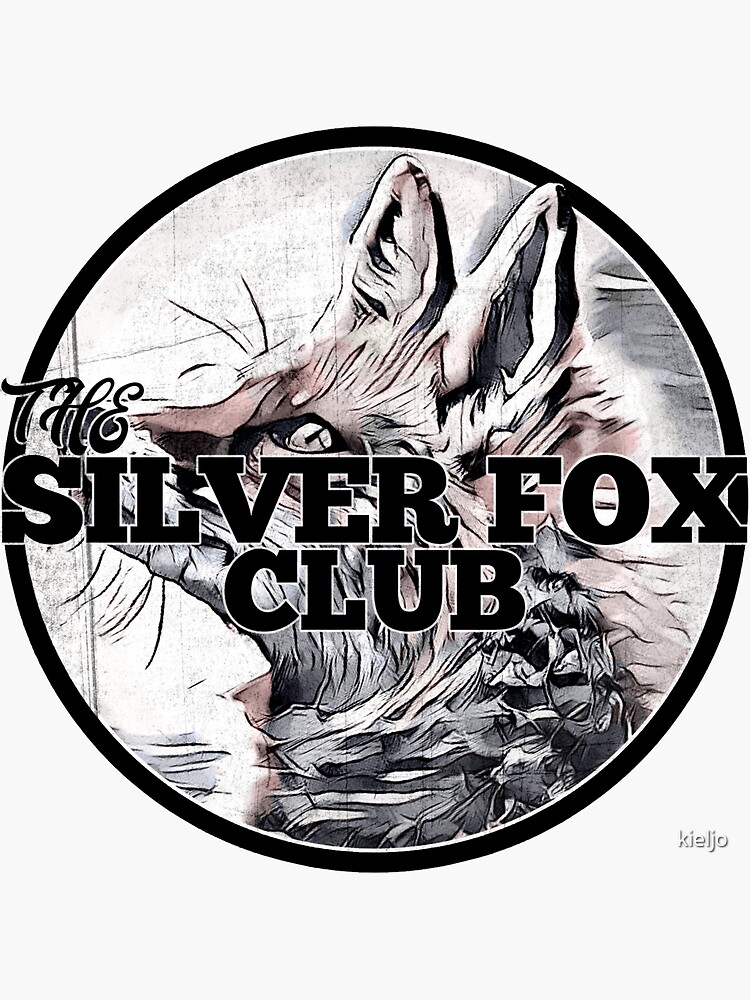 "The Silver Fox Club Design" Sticker for Sale by kieljo | Redbubble