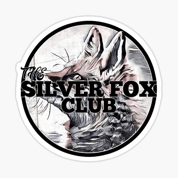 "The Silver Fox Club Design" Sticker for Sale by kieljo | Redbubble