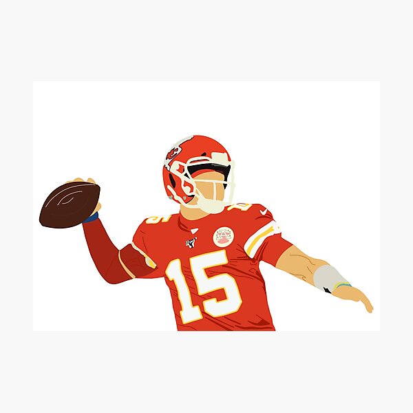 Lámina fotográfica «Patrick Mahomes de Kansas City Chiefs Número 15 ...
