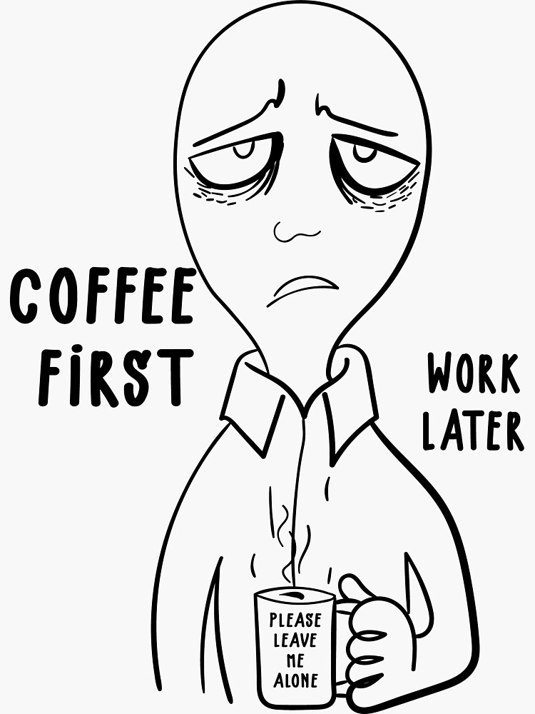 "Coffe addicted" Sticker for Sale by Rninet | Redbubble