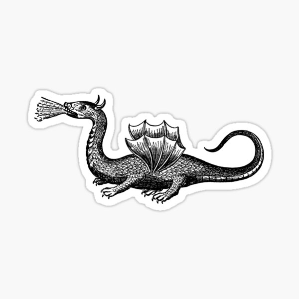 "Winged Dragon" Sticker for Sale by Megatrip | Redbubble