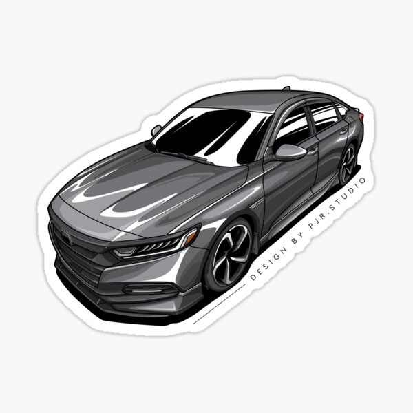 "Accord gen 10 black" Sticker for Sale by pjrstudio | Redbubble